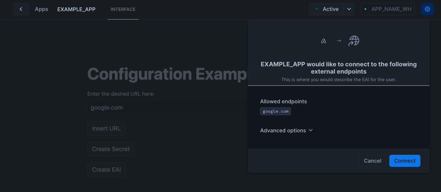 Using Requests to Access External Endpoints in a Native App